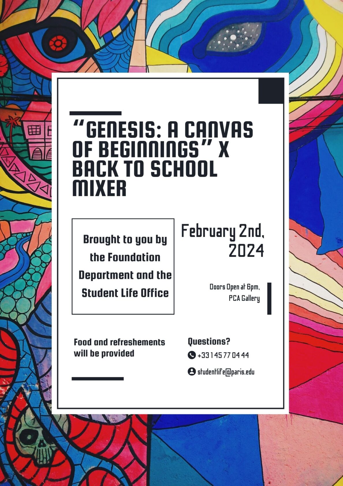 Foundation Exhibition x Back to School Mixer! — Paris College of Art
