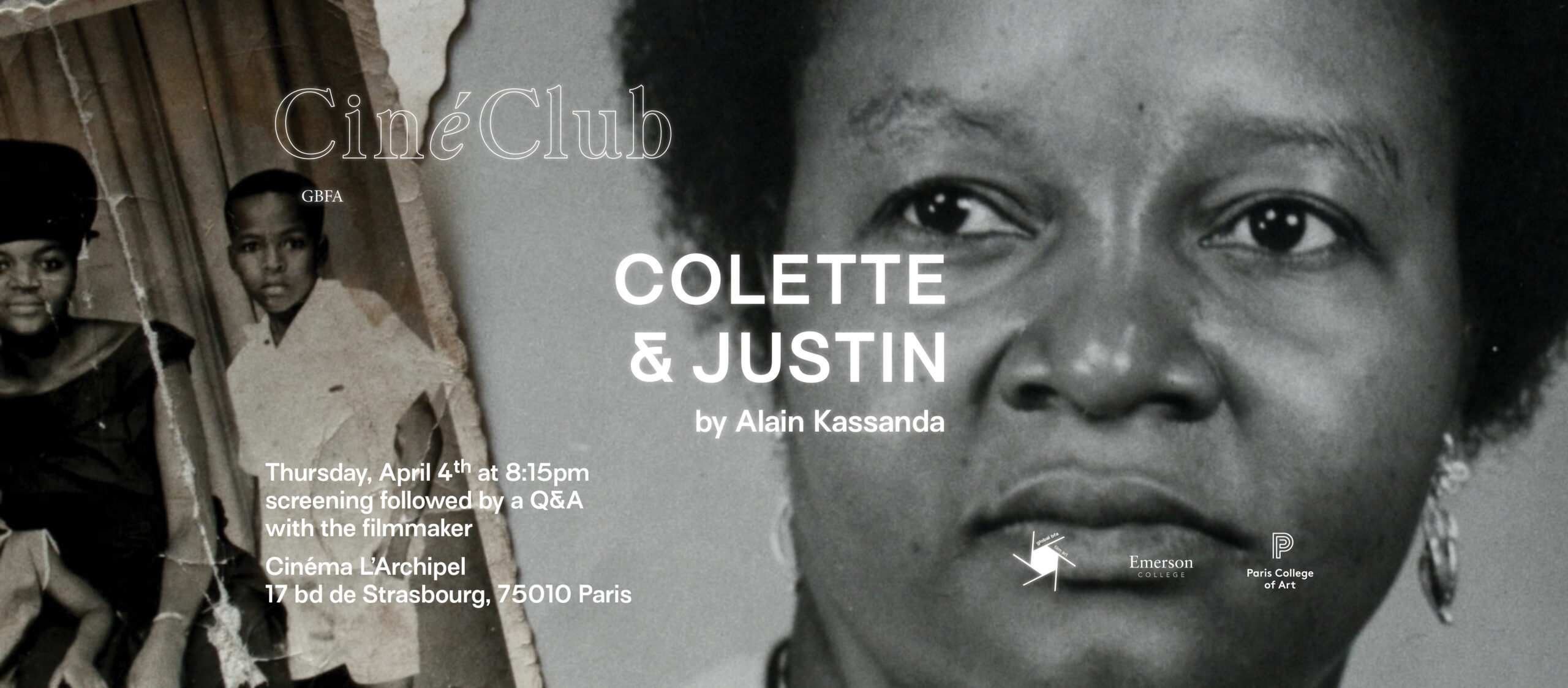 Join us for our next GBFA* Ciné-Club Colette & Justin by Alain Kassanda ...